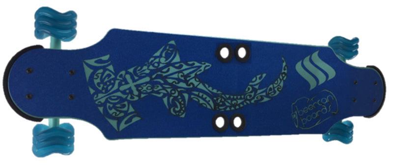 Sea Foam Green Hammerhead 32" Ginger Ale Longboard with Shark Wheels ...